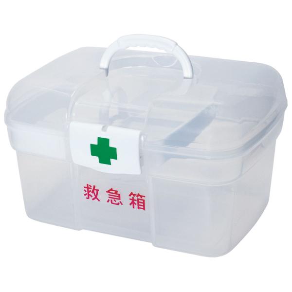 在庫状況：お取り寄せ/※画像は使用イメージです。◆取手が付いているので持ち運びが可能◆本体が透明で中身が見える◆小物が収納できるトレー付き/[キヤリングキユウキユウバコ]