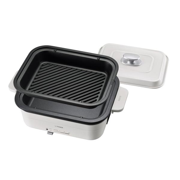 在庫状況：在庫あり/2022年06月 発売/◆なべ料理が楽しめる!深さ約46mmのなべ◆グリル料理が楽しめる!グリルプレート◆焼きムラができにくい!(3往復ヒーター)を搭載/[CRLA201WC]