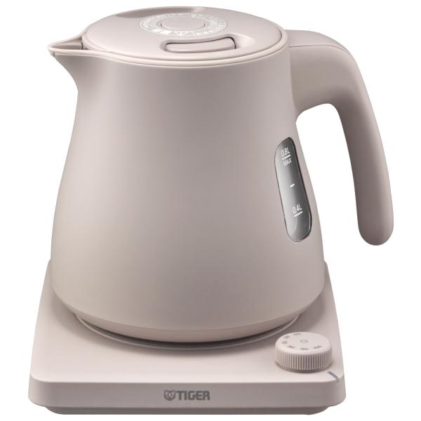 在庫状況：お取り寄せ/2024年09月 発売/◆安心・安全は当たり前。日々の暮らしを便利にするタイガーケトル◆カップ1杯分が、約57秒の1300Wハイパワー沸とう◆6段階ダイヤル式温度調節機能/[PTVA080CB]