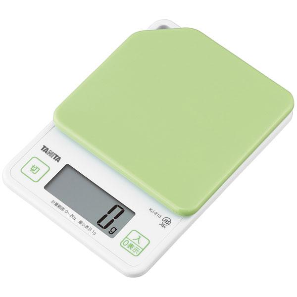 在庫状況：お取り寄せ/◆2018年02月 発売/◆電源を入れたらすぐに計量できる!(すぐゼロ)搭載◆字がすぐにピタッと表示される!(すぐピタ)搭載◆棚の隙間にも入る厚さ27mmの薄型デザイン・計量範囲：0 〜 2000g/[KJ213GR]