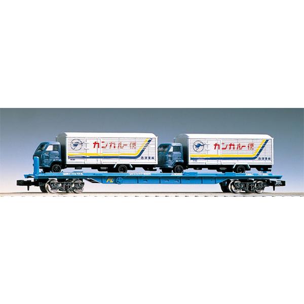 在庫状況：在庫僅少/2020年11月 発売/※画像はイメージです。実際の商品とは異なる場合がございます。トミックスの完成品Nゲージ車両、クム80000(4tトラック2台付き)です。