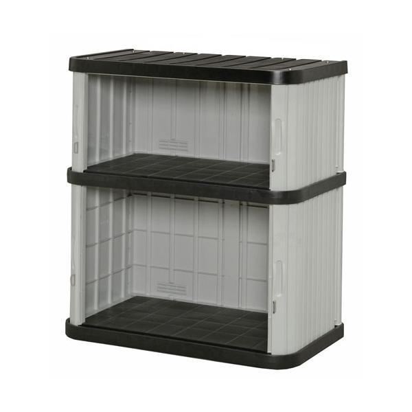 在庫状況：お取り寄せ/お届け：2〜3週間/【お客様組立】●ベランダ等の狭いスペースでの使用に最適なミニロッカー●シャッターは真空成形を採用し、しなやかでスムーズな開閉を実現●盗難防止に市販の南京錠が使える金具付●観音開き◆サイズ(約)：幅9...