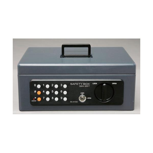在庫状況：お取り寄せ/お届け：1〜2ヶ月/◆コインカウンタートレーと札入れのダブルトレータイプ◆テンキー式の電子ロック◆グリーン購入法適合商品の手提げ金庫/[SBXB5T]
