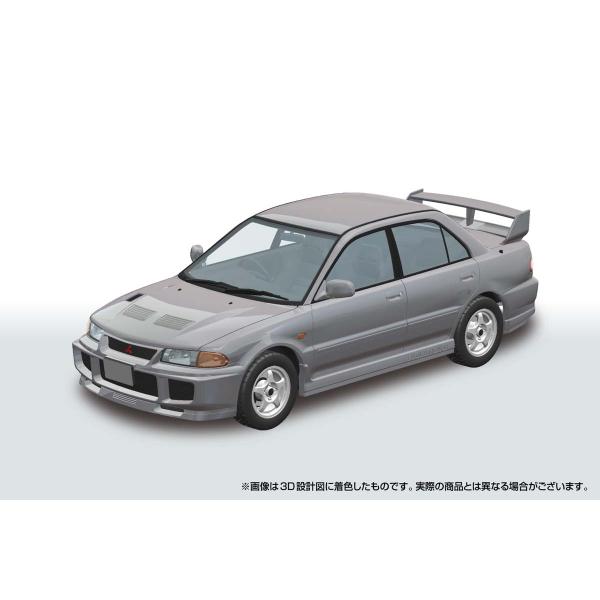 在庫状況：在庫僅少/2025年10月 発売/※画像はイメージです。実際の商品とは異なる場合がございます。アオシマ 1/24 楽プラ スナップカー No.04-QS CE9A ランサーGSRエボリューションIII 1995 クイーンズシルバー...