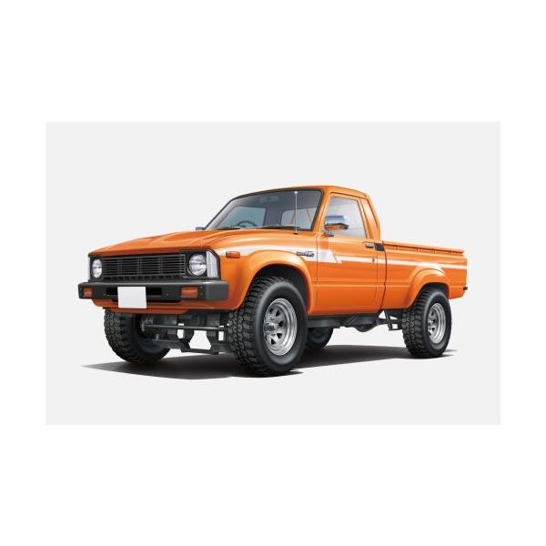 在庫状況：在庫僅少/2025年04月 発売/※画像はイメージです。実際の商品とは異なる場合がございます。アオシマ 1/24 ザ・チューンドカー No.90 RN30 ハイラックス リフトアップ カスタム '78 (トヨタ) です。