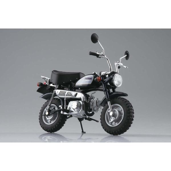 在庫状況：お取り寄せ/2024年06月 発売/※画像はイメージです。実際の商品とは異なる場合がございます。アオシマ(スカイネット) 1/12 完成品バイク Honda モンキー キャンディインペリアルブルー です。