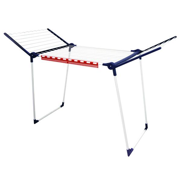 在庫状況：お取り寄せ/お届け：4月下旬以降/※画像は使用イメージです。◆5つの機能が付加されたインテリジェントな物干し◆フレームを広げると、合計約20m分のワイドな物干しスペースに。◆使用しない時は、折りたたむと薄さわずか6cm!・サイズ(...