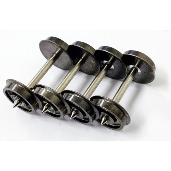 在庫状況：在庫あり/2013年12月 発売/※画像はイメージです。実際の商品とは異なる場合がございます。エンドウのφ10.5 プレート車輪 黒 片側絶縁・ピボット 4軸入りです。