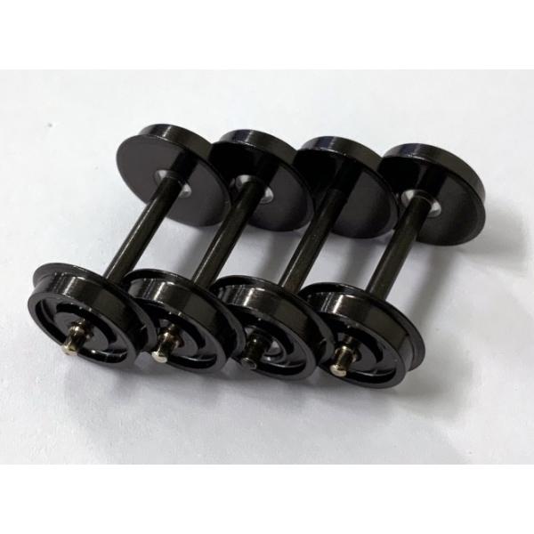 在庫状況：在庫あり/2013年12月 発売/※画像はイメージです。実際の商品とは異なる場合がございます。エンドウの5353 φ10.5プレート車輪 黒 片側絶縁・プレーン 4軸入りです。