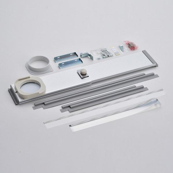 在庫状況：お取り寄せ/※対応機種をお確かめの上、ご注文ください。※床からの窓の下端が100cm以上の場合は取り付けできません。◆どこでもクーラーに付属の布製排熱ダクトを取付け、窓から温風を排出する際に使用◆窓の取り付け高さ寸法：725mm〜...