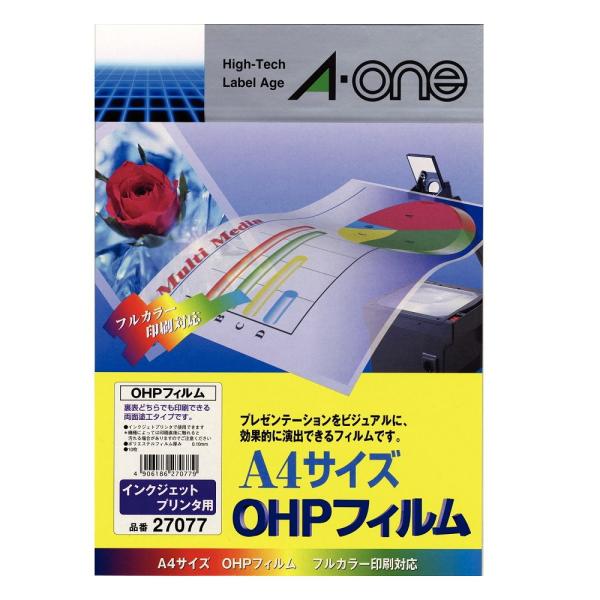 在庫状況：お取り寄せ/◆/1995年02月 発売/※本製品は顔料インクには非対応です。◆インクジェットプリンタ(染料系インク)で印刷できるOHPフィルムです。◆サイズ：A4判 (210×297mm)◆面付：1面(1列×1段)◆入数：10枚/...