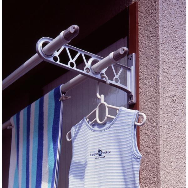 在庫状況：お取り寄せ/7日〜10日で出荷/※竿、ハンガーなどは付属していません。◆木質部にネジで取り付けて竿掛けを作ります◆サビに強く耐久性のあるアルミダイカスト製です・本体サイズ(約)：幅38×奥行4×高さ19cm(片側)/[ABN2セキ...