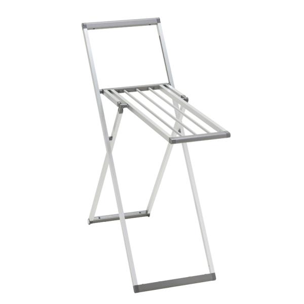 在庫状況：お取り寄せ/7日〜10日で出荷/◆アルミのシックな素材感とシンプルでムダのないフォルム、組立て不要の完成品です◆上部のサイドバーの左右から引き出せるテンションバーを使って更に多くの洗濯物が干せます◆コンパクトキャスター付で干したま...