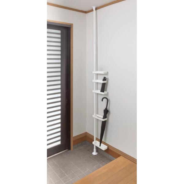 在庫状況：お取り寄せ/7日〜10日で出荷/◆狭い洗濯機置き場の隙間に設置できるスリムタイプ。・サイズ(約)：高さ2000〜2750mm、奥行最大部90mm、幅最大展開時(トレイ+アーム)530mm/[TSR2Wセキスイジユシ]