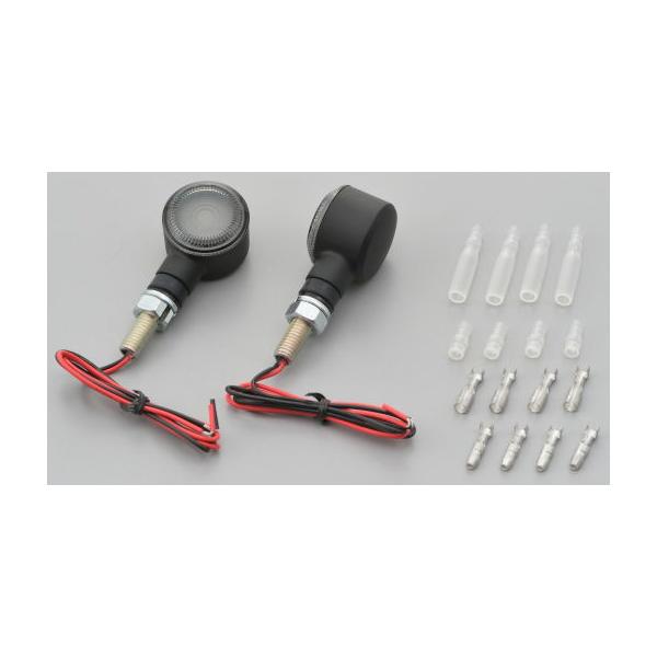 在庫状況：お取り寄せ/お届け：1〜2週間/◆面発光LEDを採用したコンパクトウインカー◆シンプルなラウンドデザインの小型LEDウインカー◆アルミダイカスト製マットブラック塗装仕上げ/[98953デイトナ]