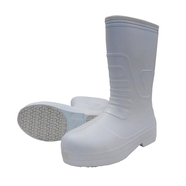 在庫状況：お取り寄せ/お届け：約1週間/◆超軽量素材のEVAラバー素材の樹脂先芯入安全長靴です◆裏地なしのため、汚れたら丸洗いOK!◆EVA樹脂が持つ軽量性とゴムの優れた屈曲性を併せ持ったセーフティブーツ/[KR7030WHL]