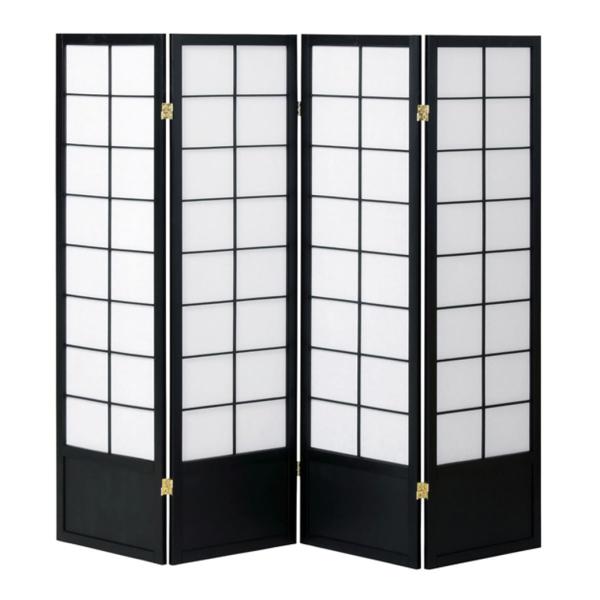 在庫状況：お取り寄せ/7日〜10日で出荷/2023年05月 発売/◆和室にも洋室にも合わせやすいおしゃれなデザインのパーテーション◆丁番は両方向に360°回転可能/[KOEKIJPS1504BK]