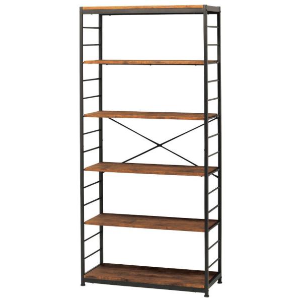 在庫状況：お取り寄せ/7日〜10日で出荷/◆木目をリアルに再現したPVCを使用し、スチールフレームを組み合わせたオープンラックです◆棚板は115mmピッチで高さ調整が可能です◆天板、底板は固定になります・組立：お客様組立/[KOEKIVKR...