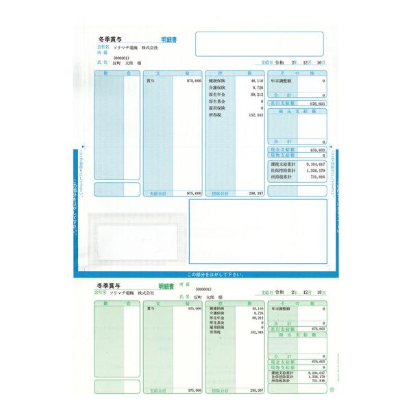在庫状況：お取り寄せ/2012年12月 発売/◆(給料王シリーズ)に対応した給与・賞与明細書(封筒型)です。シール付き。(サイズ：A4タテ)/[SR232]