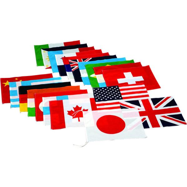 在庫状況：お取り寄せ/◆20ヶ国の旗のみのセット◆別売のロープに自由に取りつけるタイプ◆旗サイズ：縦33cm×横43cm/[EKA381エバニユ]