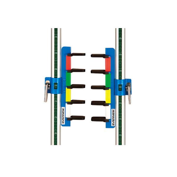 在庫状況：お取り寄せ/※画像はイメージです。本商品にバーは付属いたしません。※エバニュー社製の走高跳スタンド(直径3.2cm仕様のみ全て使用可能)◆個人差がある体育授業において高さ調節の時間を有効に使えると好評。◆2組使えば50cmの高さを...