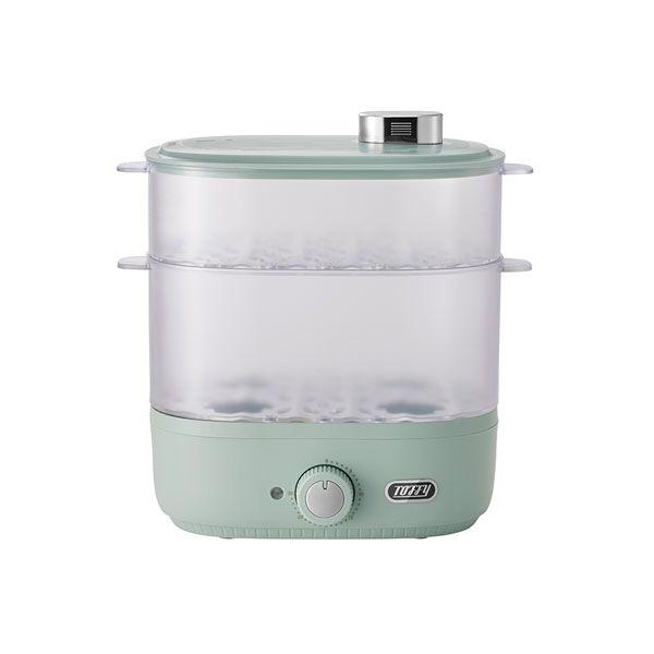 在庫状況：お取り寄せ/3日〜5日で出荷/2022年02月 発売/◆食材を入れてダイヤルを回すだけで簡単蒸し料理◆スチームトレイは大・小の 2 種類が付属◆茶碗蒸しや蒸しパンなどが作れる調理用カップが2個付属/[KFS1PA]