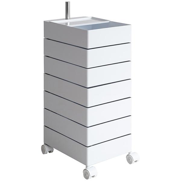 在庫状況：お取り寄せ/お届け：3月上旬以降/※画像はイメージです。◆丸みのあるデザインが可愛い多段トローリーワゴン『Pluna(プルーナ)』。・組立：完成品(キャスターのみ取り付け)/[WGH002WH]