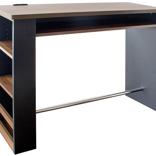 在庫状況：お取り寄せ/7日〜10日で出荷/◆木目が美しいブラウンの天板と、側面のブラックとのコントラストが印象的なカウンターテーブル『Latte(ラテ)』。・組立：お客様組み立て/[KNT1200RBKBR]