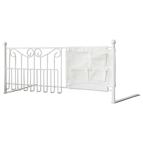 在庫状況：お取り寄せ/7日〜10日で出荷/◆マットレスの下に差しこむだけの簡単取り付けで、布団のズレ落ちを防止します!◆ラックとポケットが付いている便利なデザイン。・組立：お客様組み立て/[DSBG40RWH]