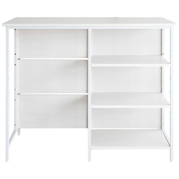 在庫状況：お取り寄せ/お届け：7月上旬以降/◆キッチンのゴミ箱や家電をまとめて収納しながら、お料理やカフェタイムもお楽しみいただけるキッチンカウンターテーブル『Salus(サルース)』。・組立：お客様組み立て/[KNT1260WH]