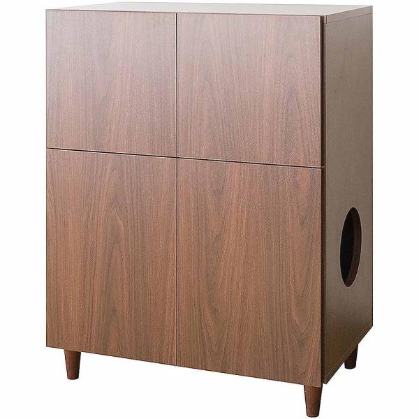 在庫状況：お取り寄せ/7日〜10日で出荷/◆猫用トイレを見映え良く隠してくれるキャットトイレクローゼット『Galetta(ガレッタ)』。◆上品な木目とシンプルなデザインで清潔感のあるお部屋を演出できます。・組立：お客様組み立て/[CR101...