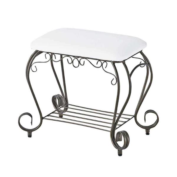 在庫状況：お取り寄せ/7日〜10日で出荷/◆曲線をあしらった装飾の洗練されたデザイン、心地よさを醸し出すアンティークゴールドが人気の『Celestia(セレスティア)』シリーズのエントランスチェア。◆クッション入りの座面は座り心地も良く、靴...