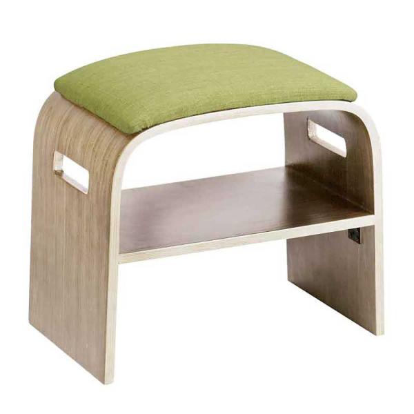 在庫状況：お取り寄せ/7日〜10日で出荷/◆インテリア性の高い天然木突板の曲げ木を使用した玄関チェア『RESSO(レッソ)』。◆木目の美しい曲げ木と座り心地の良いファブリックの座面、便利な収納棚付きで玄関に一台あるととっても便利です。・組立...