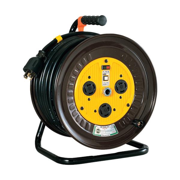 在庫状況：お取り寄せ/取引先在庫あり3日〜5日で出荷/※巻いたまま使用すると焼損するおそれがあります。◆コンセント・プラグがロック式(引掛式)外カギです。◆右に回すことで確実にロックします。◆三相200Vロック式(引掛式)プラグ仕様の電動工...