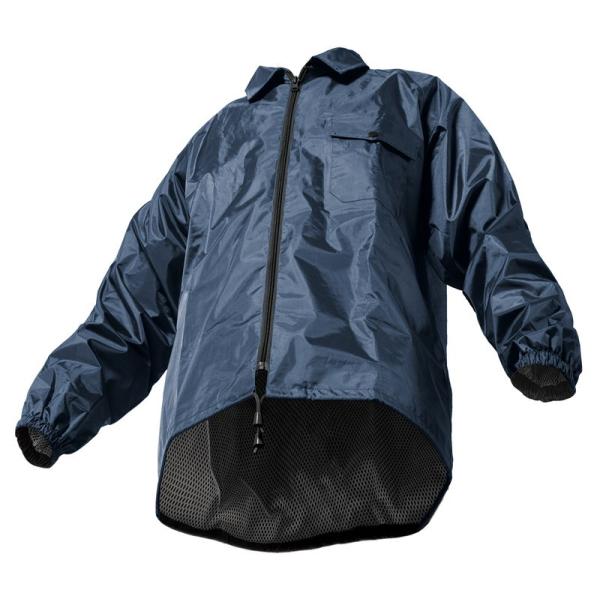 在庫状況：お取り寄せ/◆エントリーモデルにピッタリ!◆フードも足元もラクラク調節できる耐久レインスーツ!◆フード2段階調節ボタン：水滴が入りにくいように調節用のドットボタンによってフードサイズの微調整が可能。/[AS5100ネイビL]