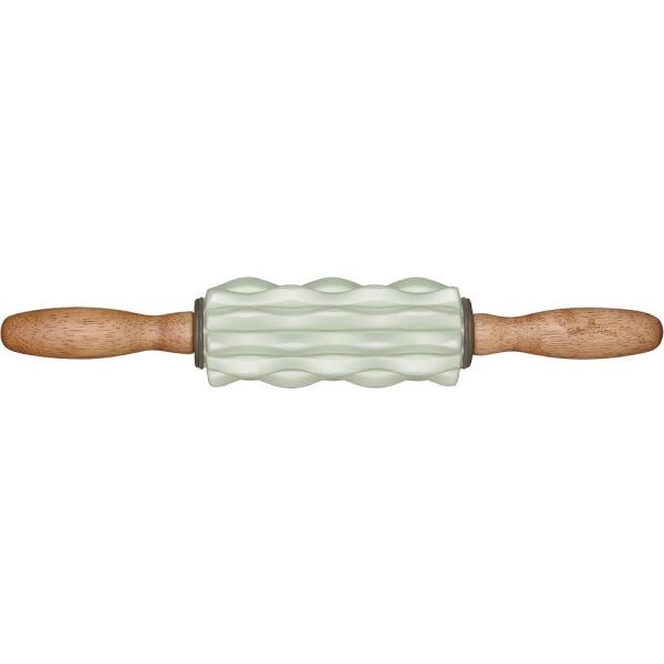 在庫状況：お取り寄せ/3日〜8日で出荷/◆ウェーブ形状＆もちもち素材のローラーでやさしく伸ばす。◆インテリアに馴染む持ち心地の良い木のグリップ。/[HACNH3748]