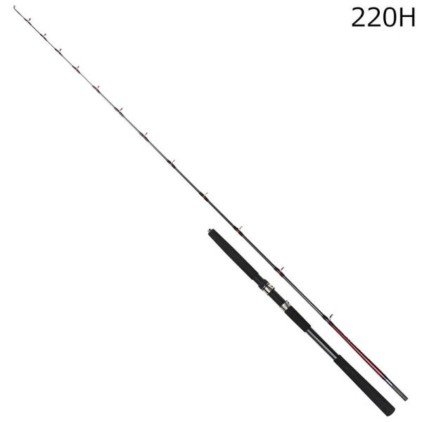 在庫状況：お取り寄せ/※竿のアクションによって異なるカラーバリエーションになります。Sアクションがグリーン、Mアクションがオレンジ、Hアクションがレッドになります。◆ハイパワー2ピース船竿。◆グラス100％の粘強ブランクス。◆視認性の良いホ...