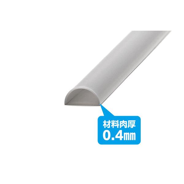 在庫状況：在庫僅少/2024年01月 発売/※画像はイメージです。実際の商品とは異なる場合がございます。ウェーブ プラ＝材料 グレー ハーフパイプ 1.5×3mm 5本入 です。