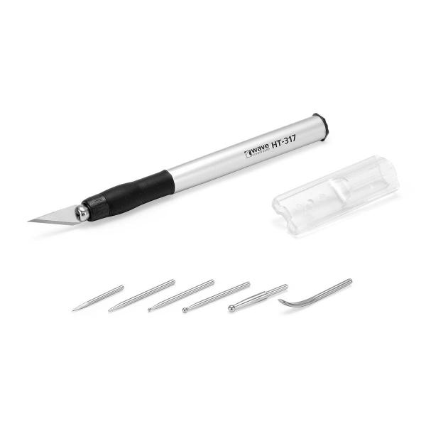 在庫状況：お取り寄せ/※画像はイメージです。実際の商品とは異なる場合がございます。ウェーブ HGマルチナイフホルダー(6pcsへらビット付) です。