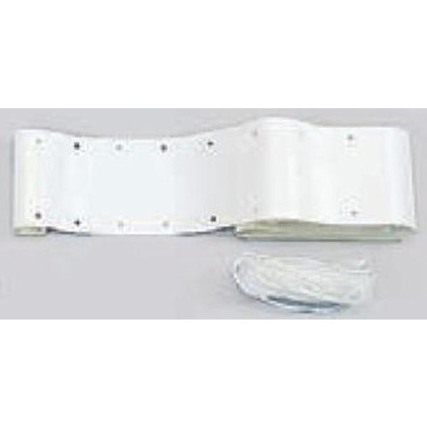 在庫状況：お取り寄せ/◆ミシン縫製をせずとも取付可能なスルーロープタイプのテニスネット交換用白帯です。/[KNYK1316]