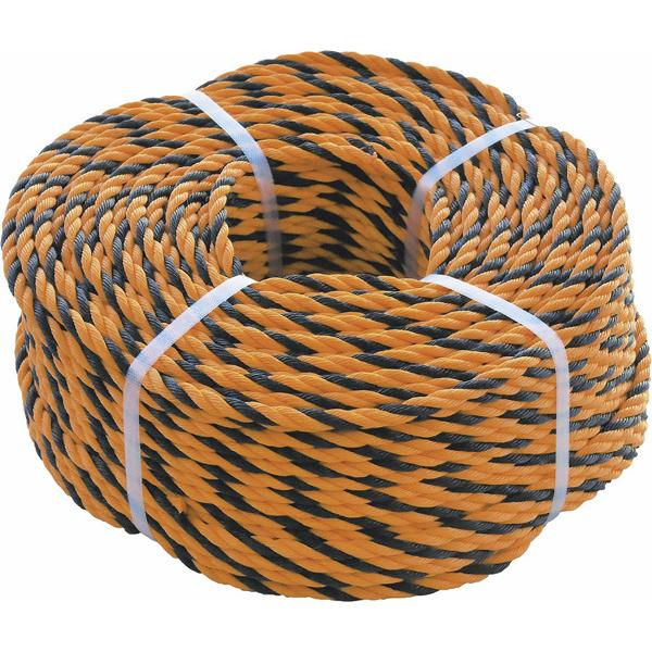 在庫状況：お取り寄せ/◆丈夫で視認性に優れた7mmの黄黒ロープです。◆仕切りにご利用ください。/[KNYK3324]