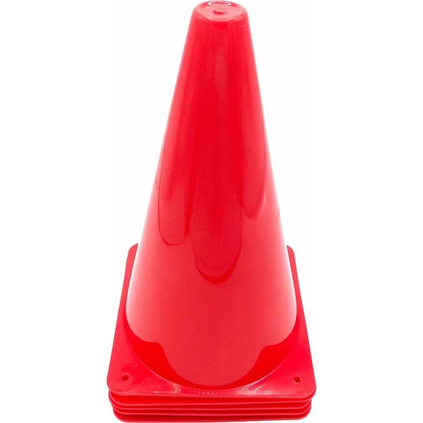在庫状況：お取り寄せ/◆グラウンドマークから練習まで幅広く使用できる23cm高ミニコーンです。◆5本セットです。/[KNYK5043RD]