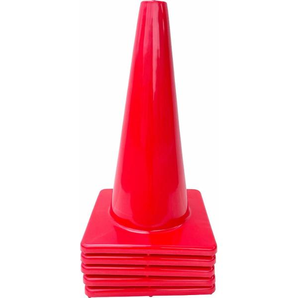 在庫状況：お取り寄せ/◆幅広くご利用いただける45cm高さのコーンです。◆5本セットです。/[KNYK5044RD]