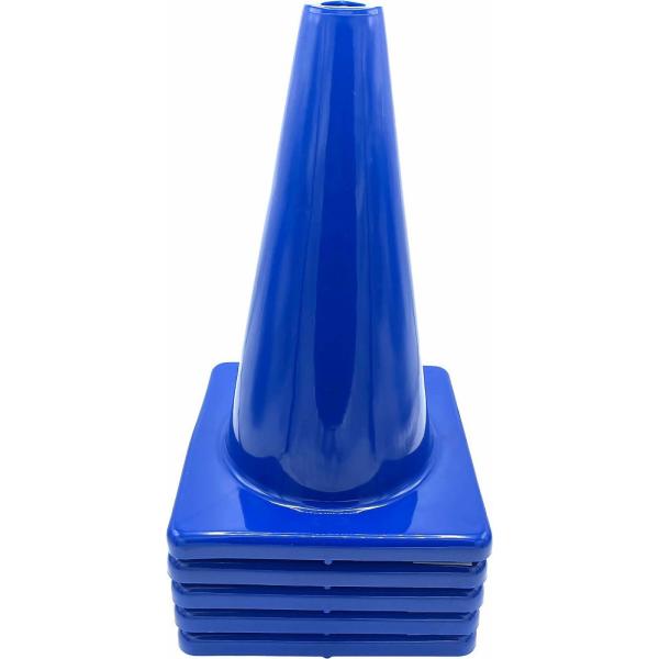 在庫状況：お取り寄せ/◆PVC製で柔らかく復元力に富んだ安全性の高いソフトコーンです。◆5本セット。/[KNYK5055BL]