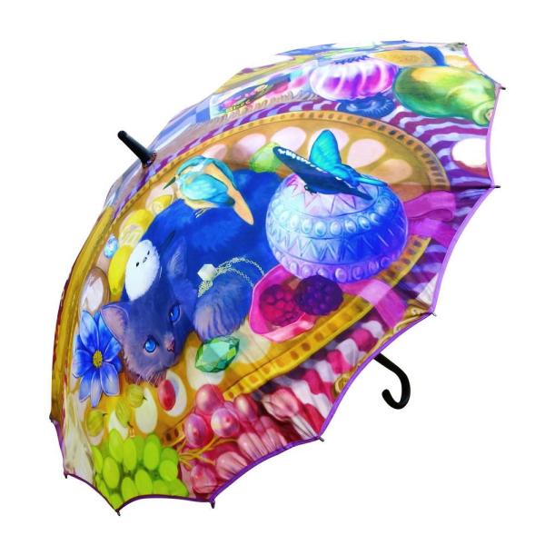 在庫状況：お取り寄せ/5日〜7日で出荷/※こちらの販売ページは長傘60cm、DA2371黒猫からの贈り物です。※製品には尖った部分があります。開閉時には常に周囲の安全を確認して、顔や体から離してご使用ください。※ご使用の際、傘をよく振って生...