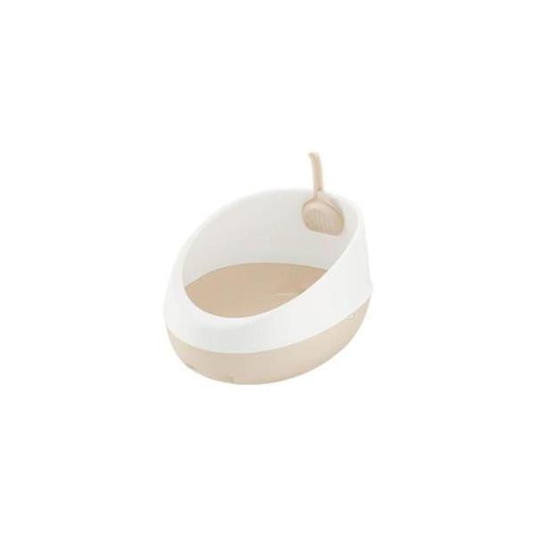 在庫状況：お取り寄せ/5日〜7日で出荷/※仕様及び外観は改良のため予告なく変更される場合がありますので、最新情報はメーカーページ等にてご確認ください。インテリアに馴染むカラーで猫と過ごすおしゃれ空間を演出、背面の壁が高いので猫砂が飛び散りに...