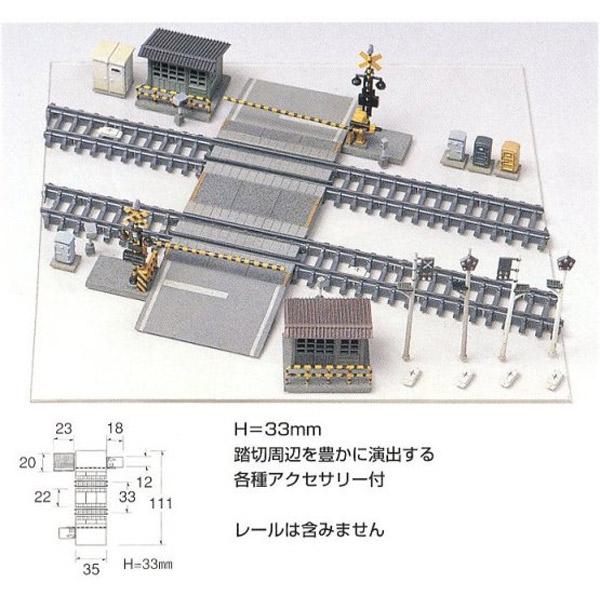 在庫状況：在庫僅少/2022年07月 発売/※画像は塗装済みの完成見本です。レール、キュービクル、継電箱、ATS地上子は製品に含まれません。グリーンマックスのNゲージ用ストラクチャー、踏切セット(未塗装組立キット)です。