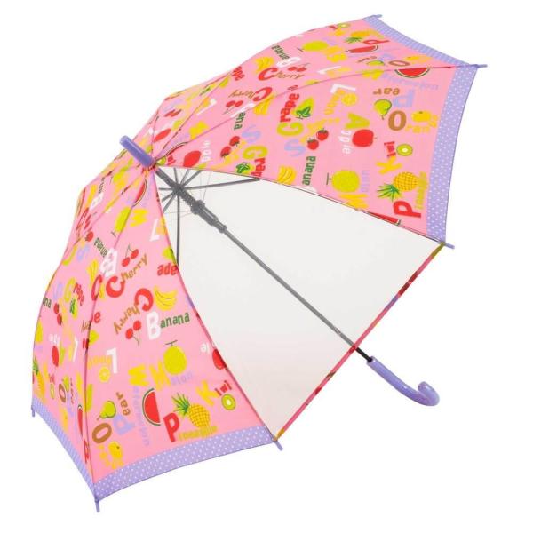 在庫状況：お取り寄せ/5日〜7日で出荷/◆ポップな柄で雨の日も楽しく!キッズ(ガールズ)用のジャンプ傘。親骨55cmタイプ。◆ワンタッチで開くタイプなのでスムーズに開閉が可能。◆傘生地は1コマが透明ビニール加工で前が見えやすい!薄暗い道でも...