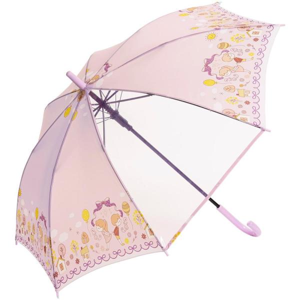 在庫状況：お取り寄せ/5日〜7日で出荷/◆ロマンティックな柄で雨の日も楽しく!キッズ(ガールズ)用のジャンプ傘。親骨55cmタイプ。◆ワンタッチで開くタイプなのでスムーズに開閉が可能。◆傘生地をまとめるバンドはマッジクテープ式なので、お子様...