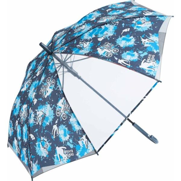 在庫状況：お取り寄せ/5日〜7日で出荷/◆クールでスマートな柄で雨の日も楽しく!キッズ(ボーイズ)用のジャンプ傘。親骨55cmタイプ。/[BF0124691K2BS]